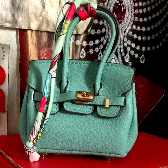 Luxury Garage Sale | Bags | Teal Baby Birkin Like Mini Bag Charm | Poshmark